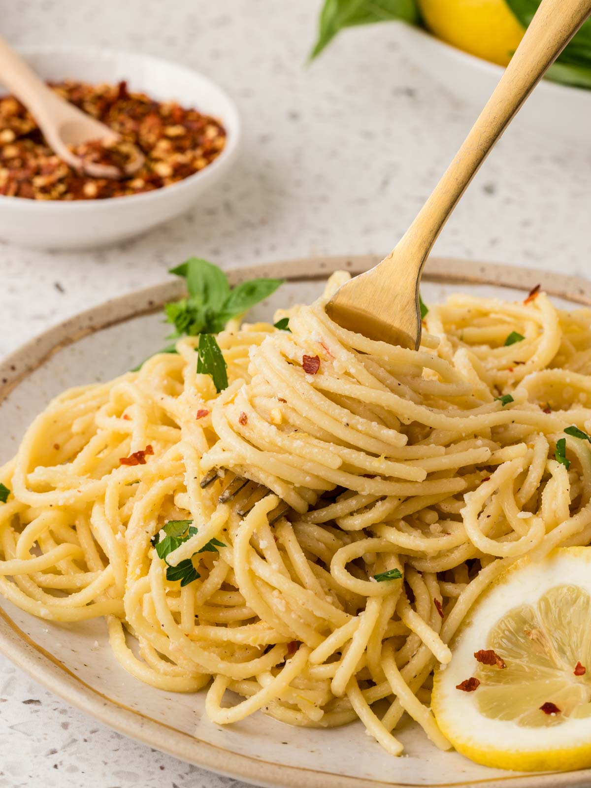 Lemon Spaghetti - Spaghetti and Confetti